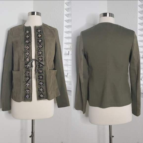Falconeri | Jackets & Coats | Falconeri Embellished Leather Jacket ...